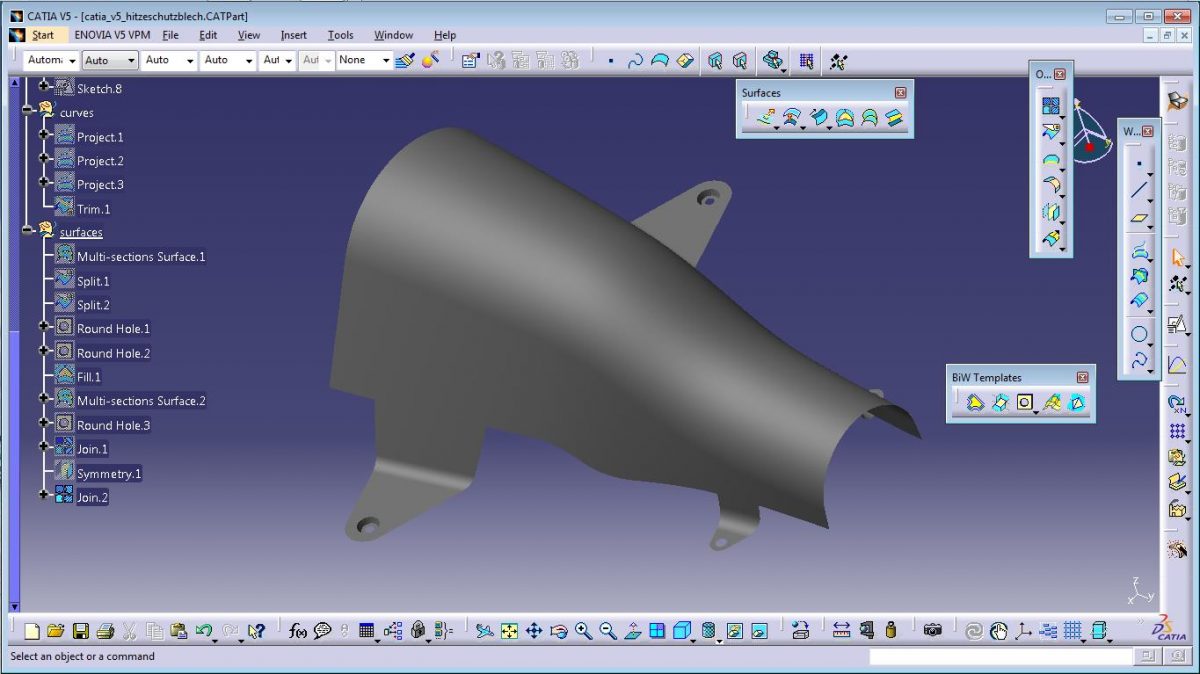 Catia V5 V6 Gsd Generative Shape Design Basic Wolfgang Walden´s It And Cad Blog