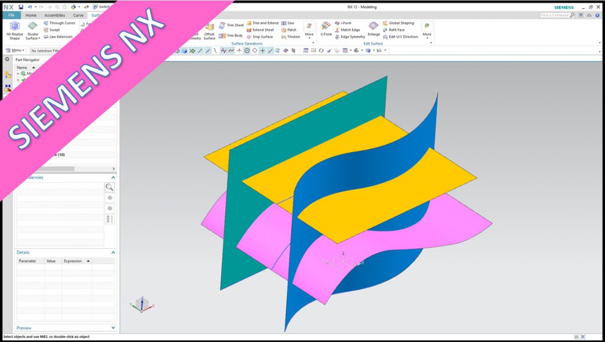 Videotutorial - siemens nx 12 - surfaces - Trim Sheet & Combine FAQ ...