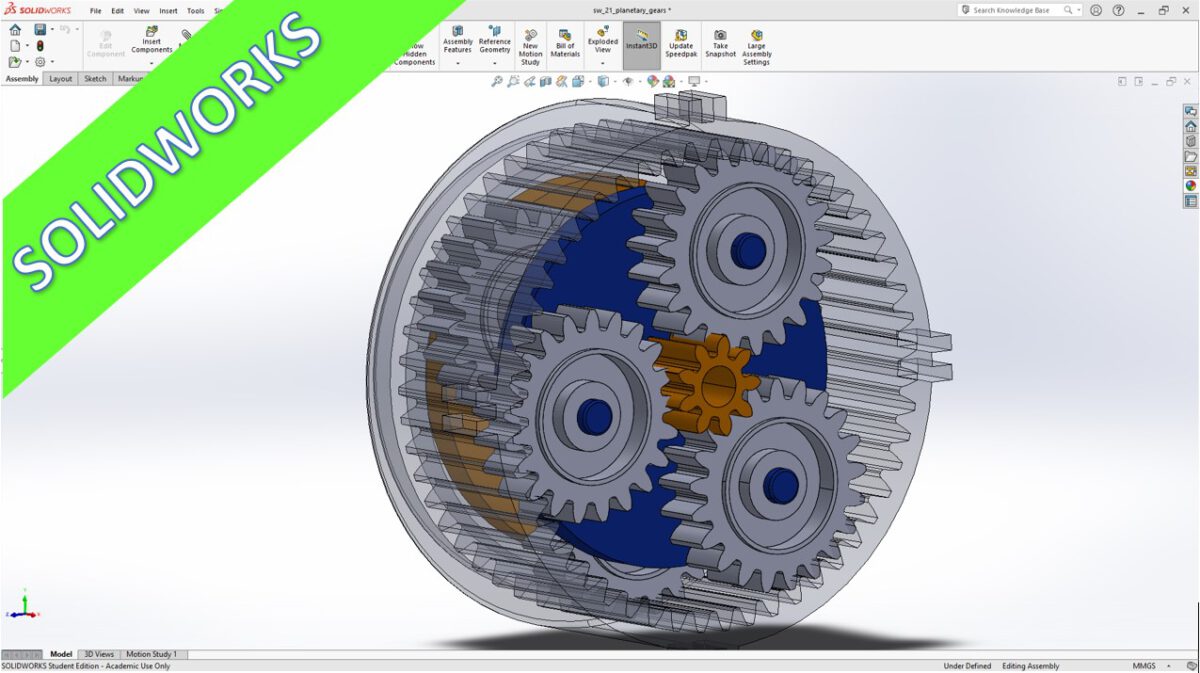 Videotutorial - solidworks 2021 - kinematik - Planetary Gear - wolfgang ...