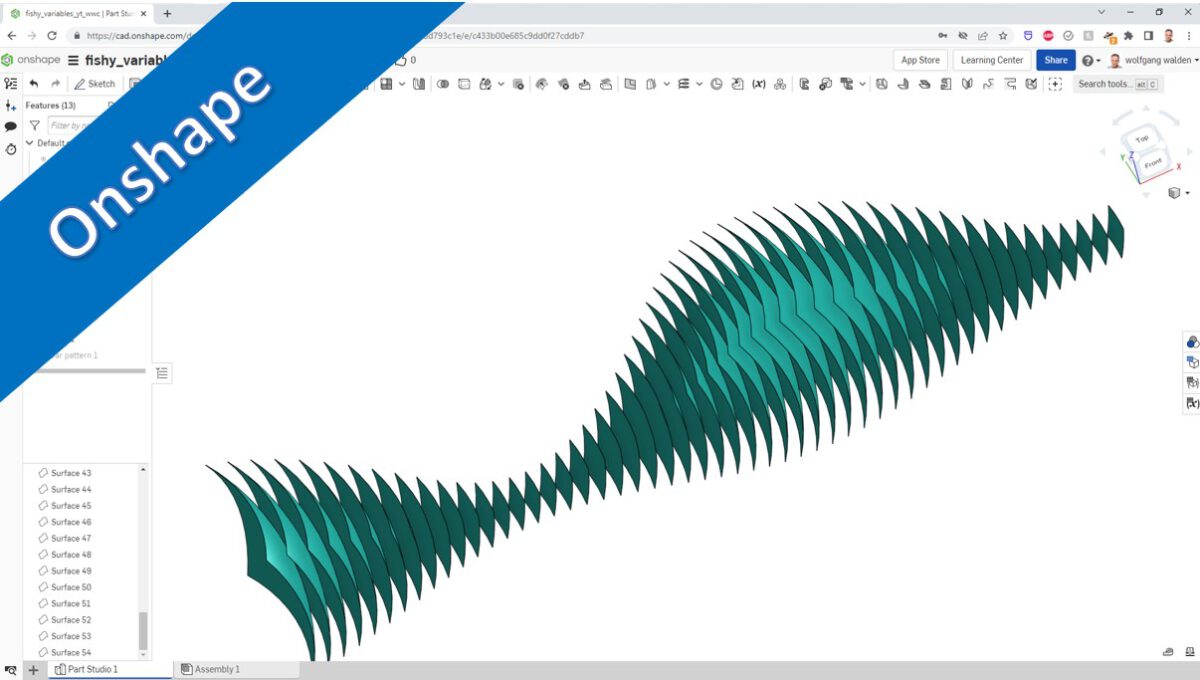 Videotutorial - onshape - parameters - "Fishy" Variables - wolfgang ...
