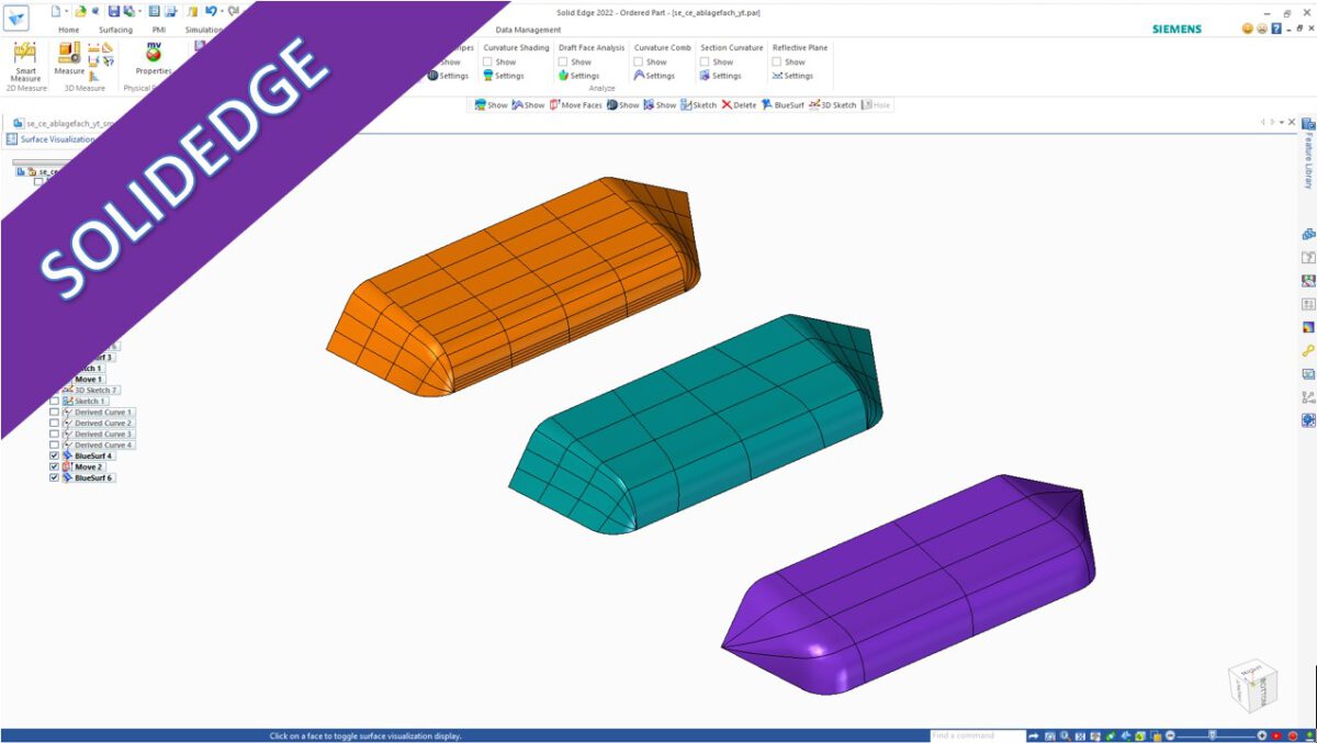 Videotutorial - solidedge - surfaces - Storage Compartment - Variations ...